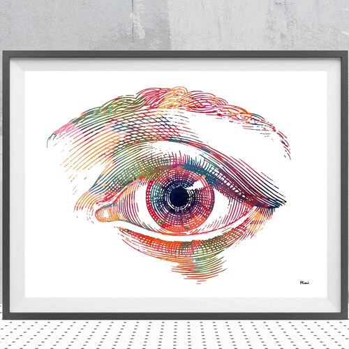 Iris Eye Anatomy Watercolor Print Optometry Ophthalmology Art - Etsy