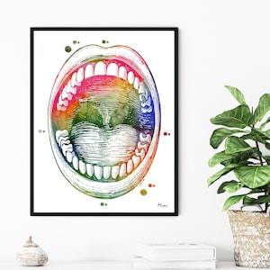 Mouth Anatomy Print | Speech and Language Art | SLP Clinic Decor - Etsy