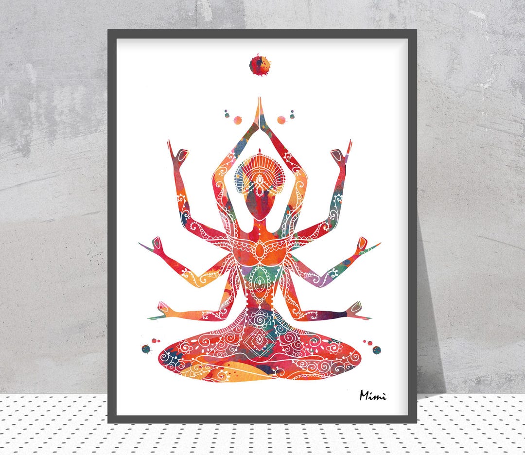 Indian Kali Goddess Print Kali Ma Poster Spiritual Art Yoga Mantra Wall ...