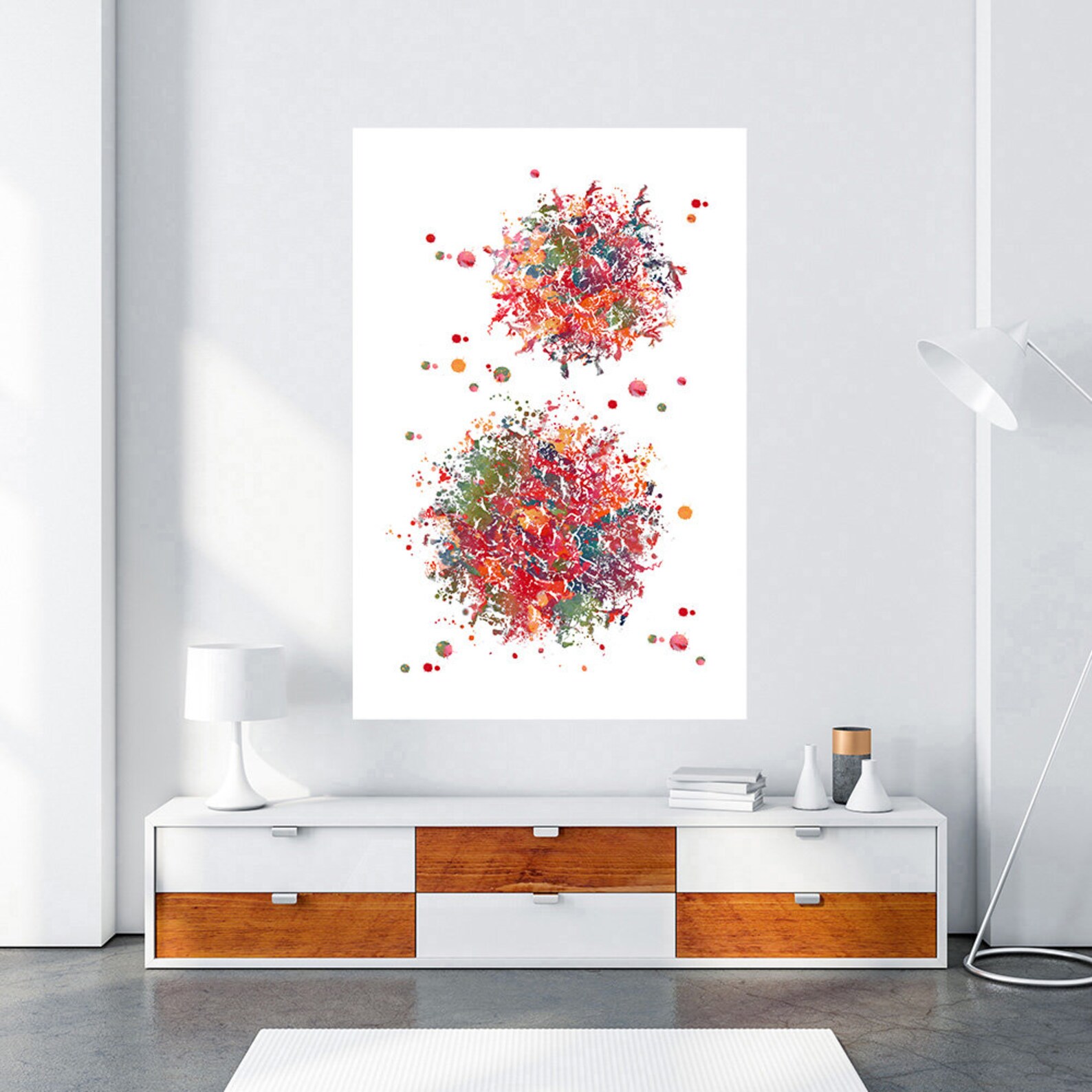 T-cells Art Print T-lymphocytes Watercolor Poster Immune - Etsy