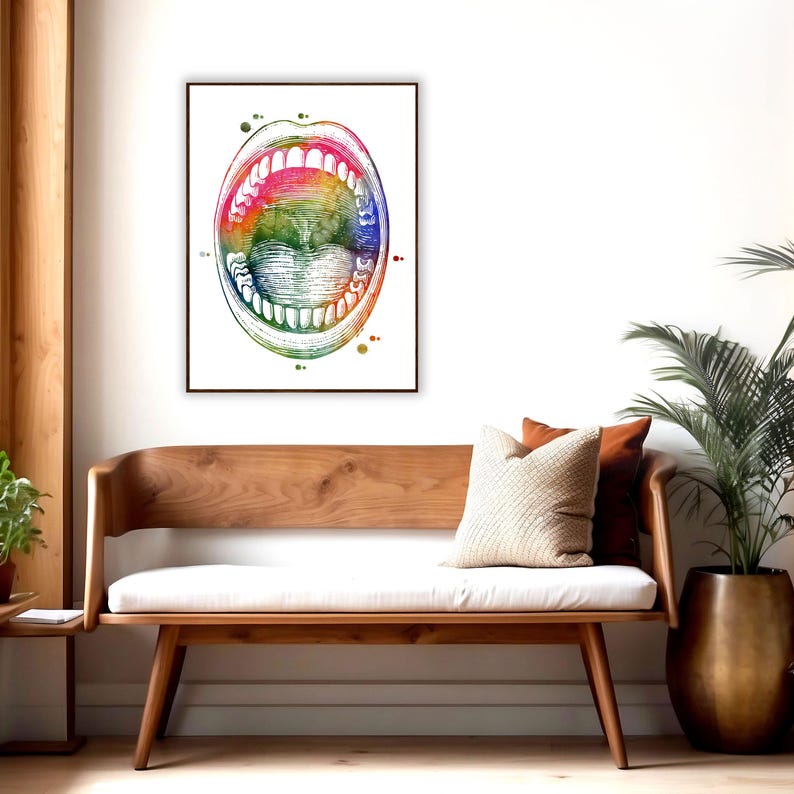 Mouth Anatomy Print | Speech and Language Art | SLP Clinic Decor - Etsy