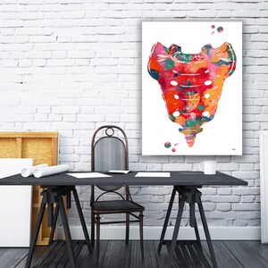 Sacrum Bone Watercolor Print the Sacrum Anatomy Art Poster Orthopedic ...