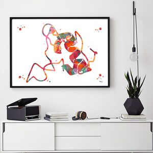 Insulin Like Growth Factor Watercolor Print IGF-1 Hormone Structure ...