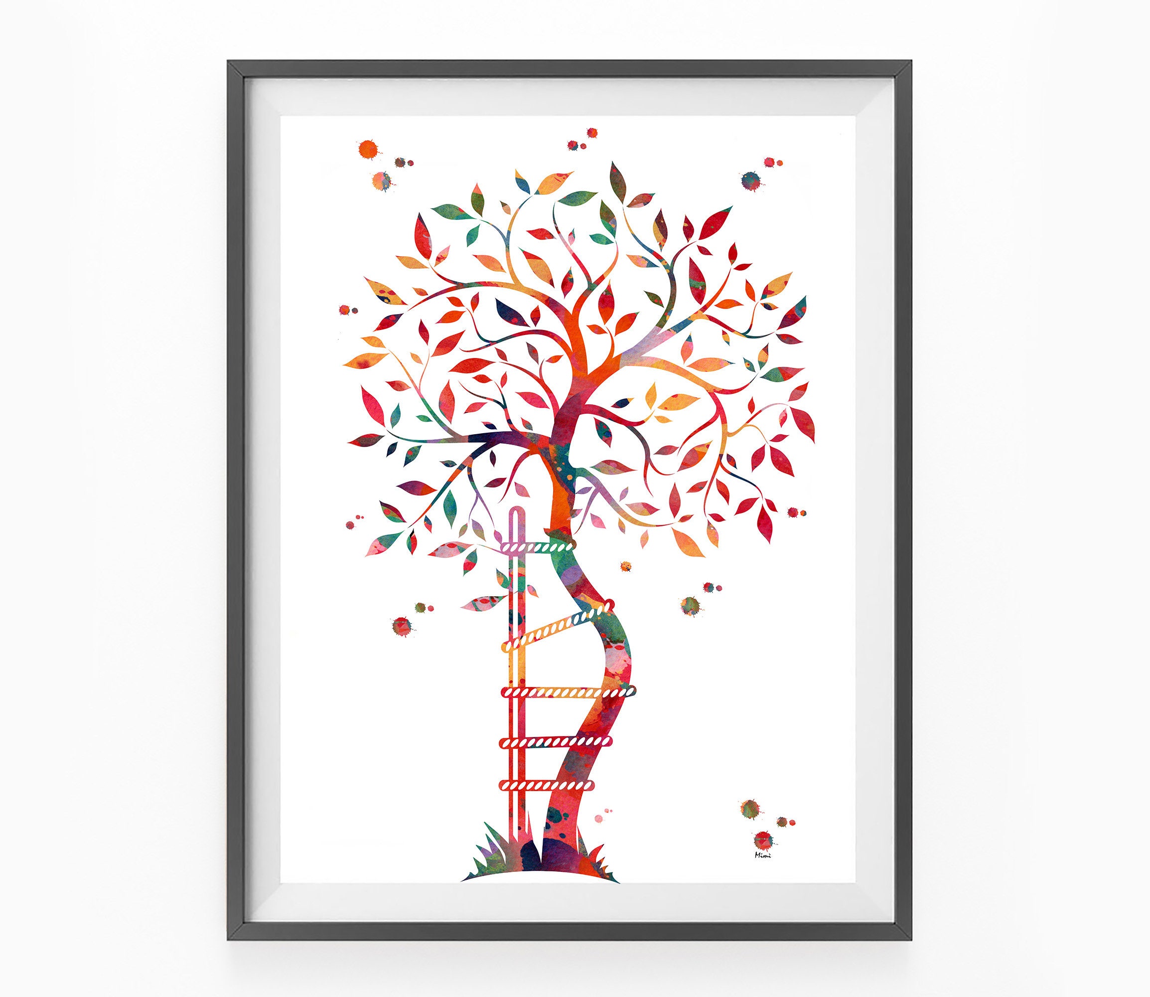 Crooked Tree Orthopedic Symbol Watercolor Print Orthopedic - Etsy