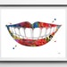 Smiling Mouth Watercolor Print Anatomy Art Dental Care Therapy - Etsy