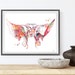 Sphenoid Bone Watercolor Print Medical Art Poster Cranium Bones Anatomy ...