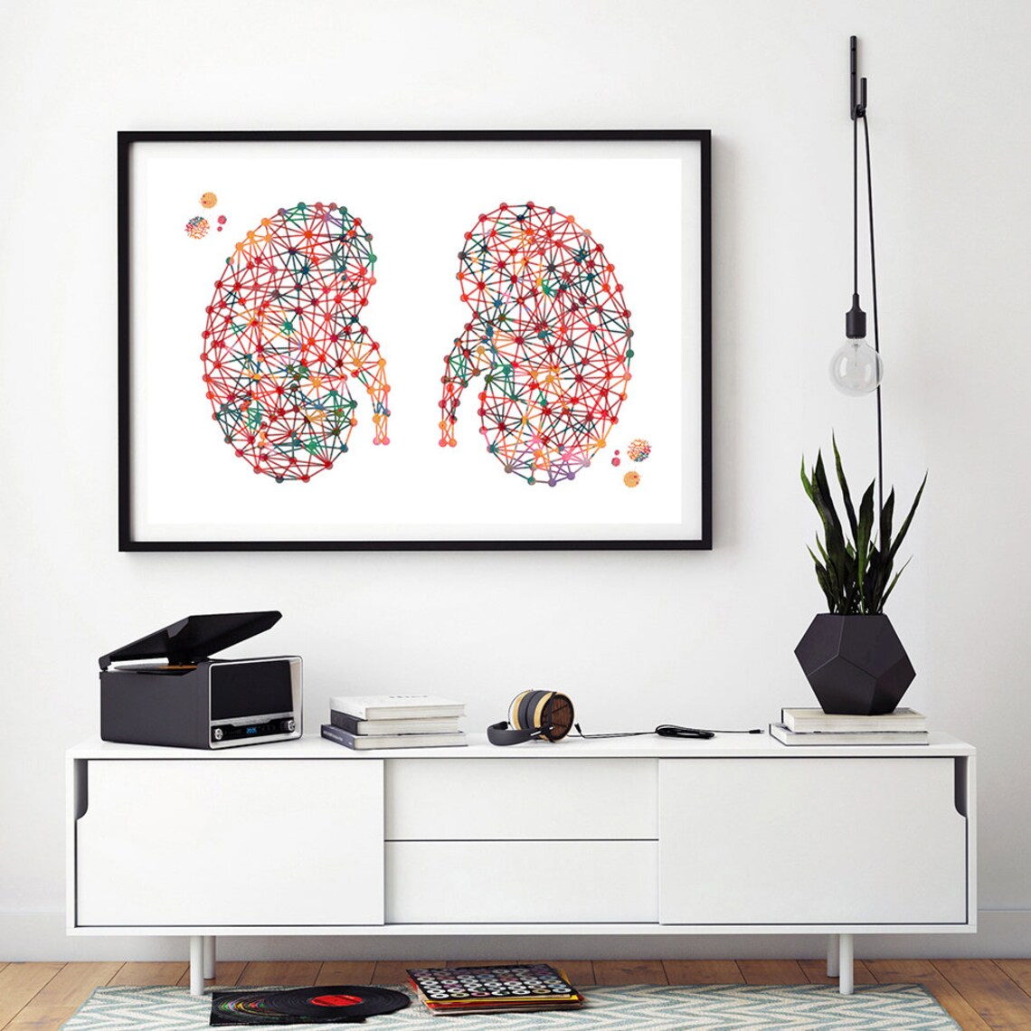 Kidneys Art Abstract Kidney Anatomy Art Print Medical Art - Etsy
