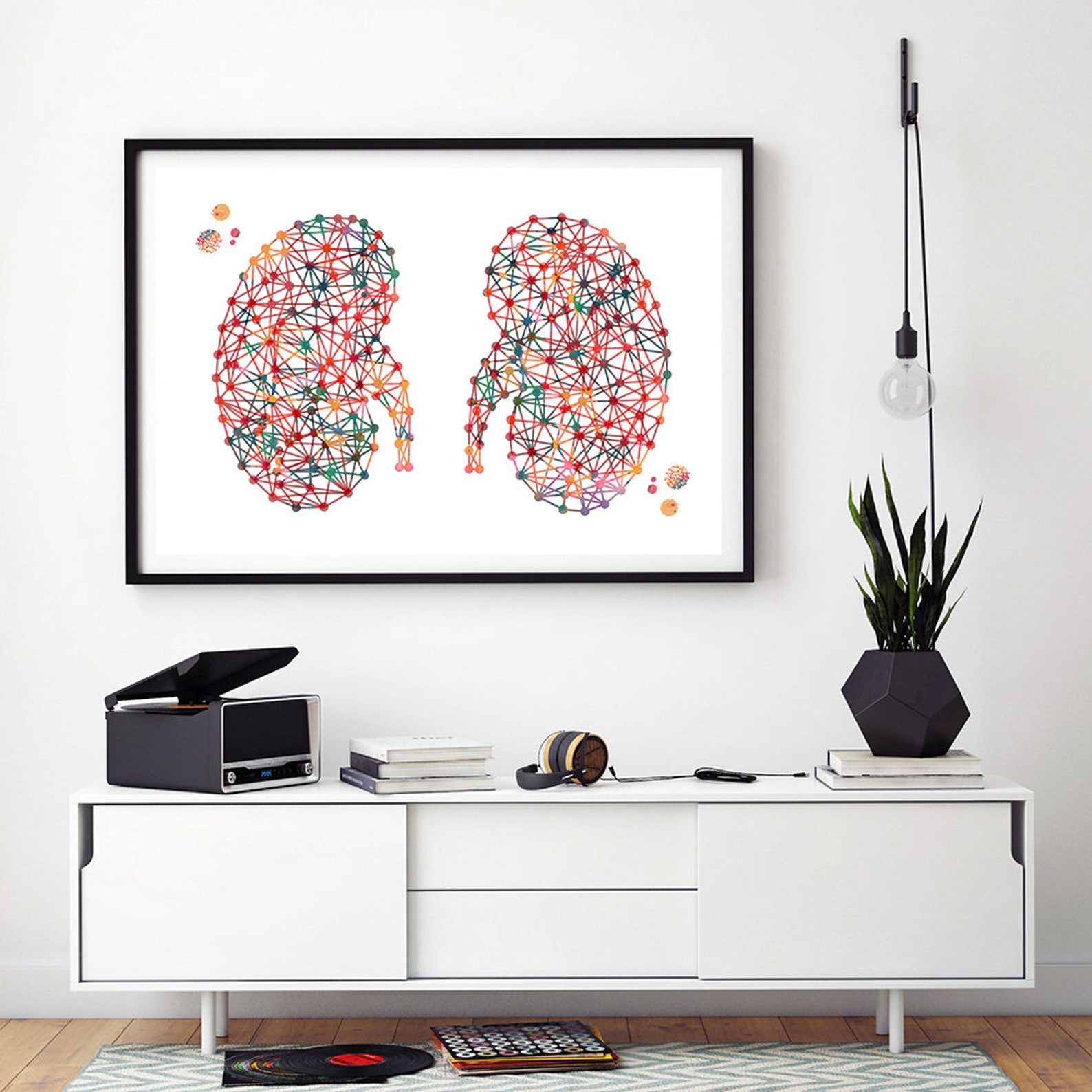 Kidneys Art Abstract Kidney Anatomy Art Print Medical Art - Etsy