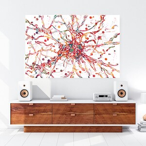 Brain Cell Anatomy Art Print Nerve Cell Watercolor Brain Art Neurology ...