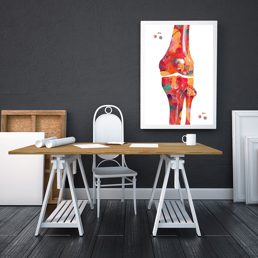 Knee Bone Watercolor Print Human Anatomy Knee Poster - Etsy