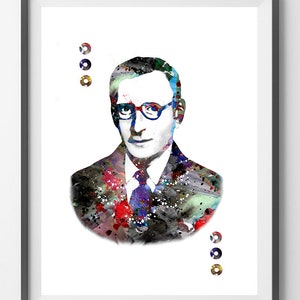 Tommy Flowers Watercolor Print Thomas Harold Fiori Computer Scientist ...