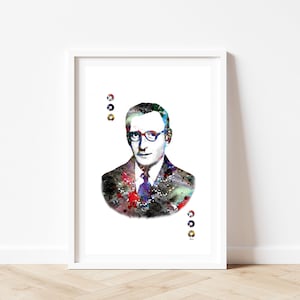 Tommy Flowers Watercolor Print Thomas Harold Fiori Computer Scientist ...