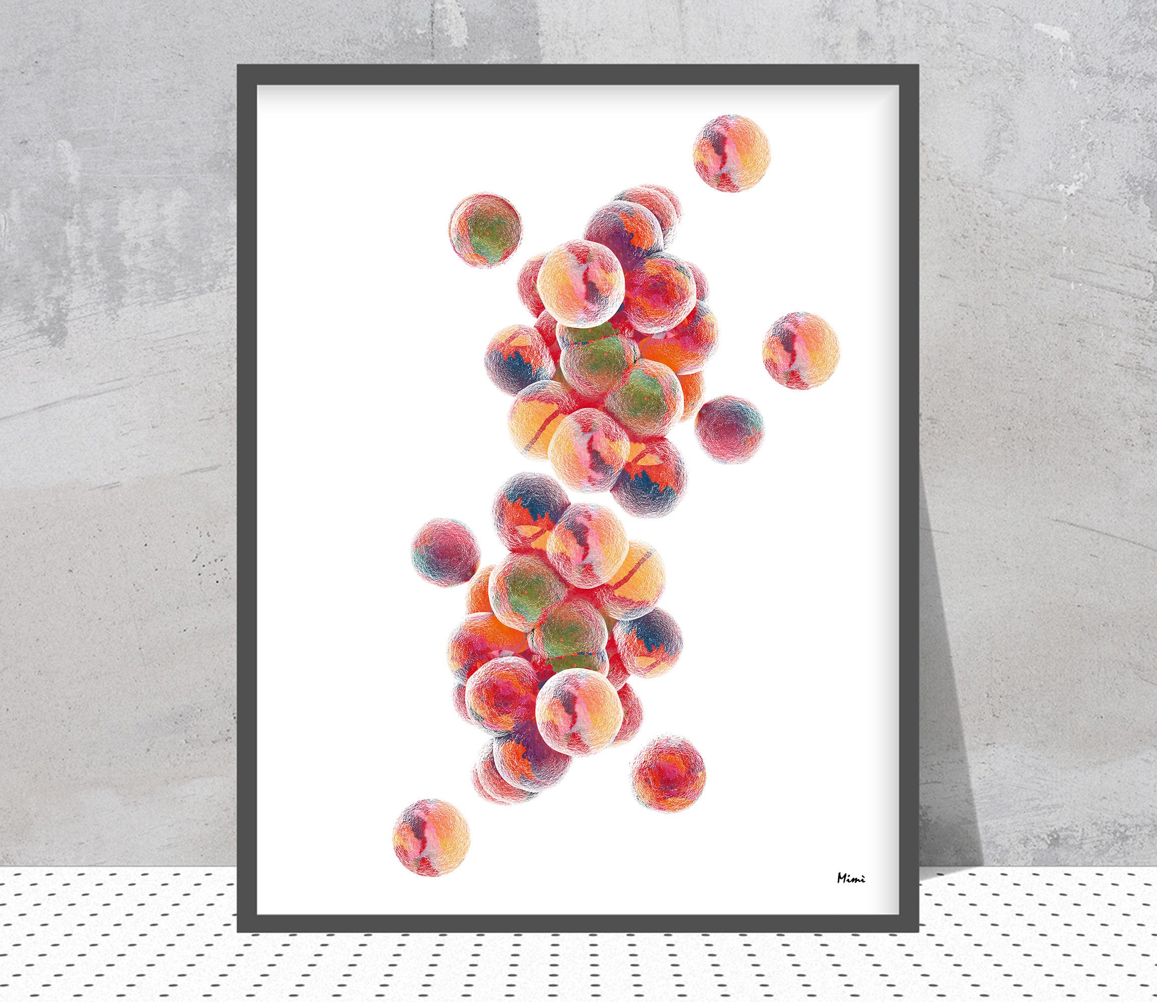 Staphylococcus Aureus Science Art Bacteria Print Biology Art - Etsy