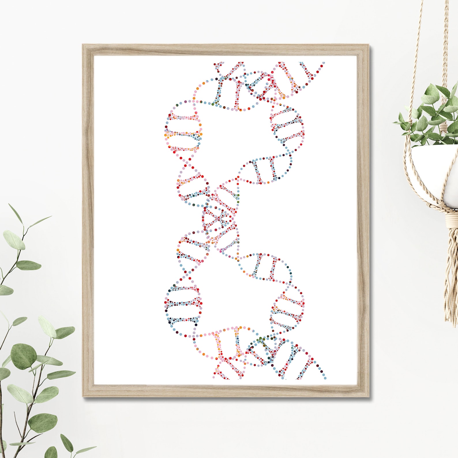 Dna Double Helix Genetics Science Art Print DNA Molecule - Etsy