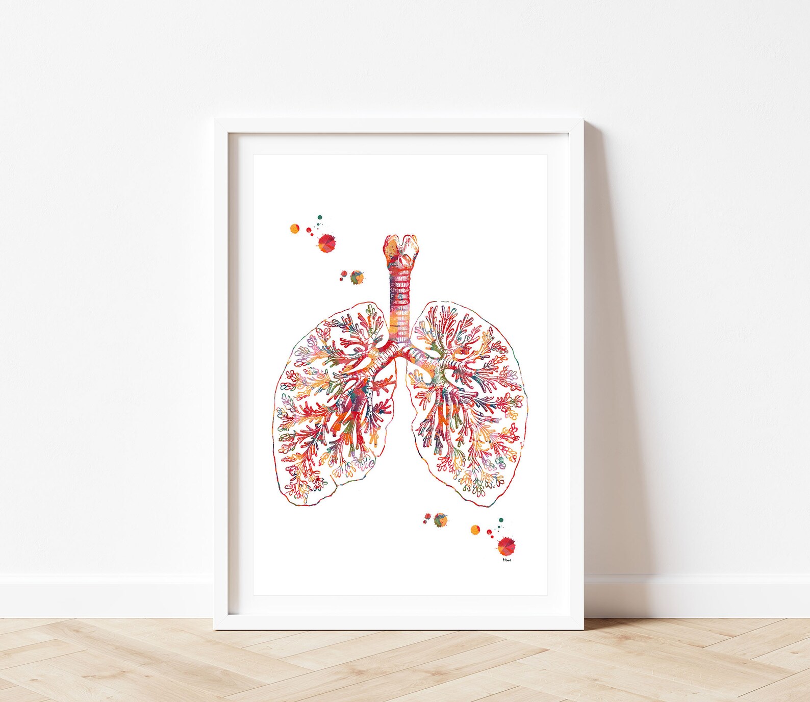Anatomical Lungs Art Print Anatomy Art Alveolar Respiratory - Etsy