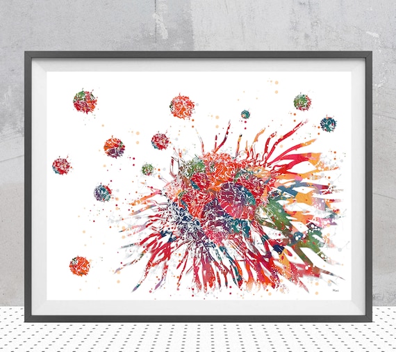 Cancer Cell Science Art Print Histology Poster Anatomy Art - Etsy