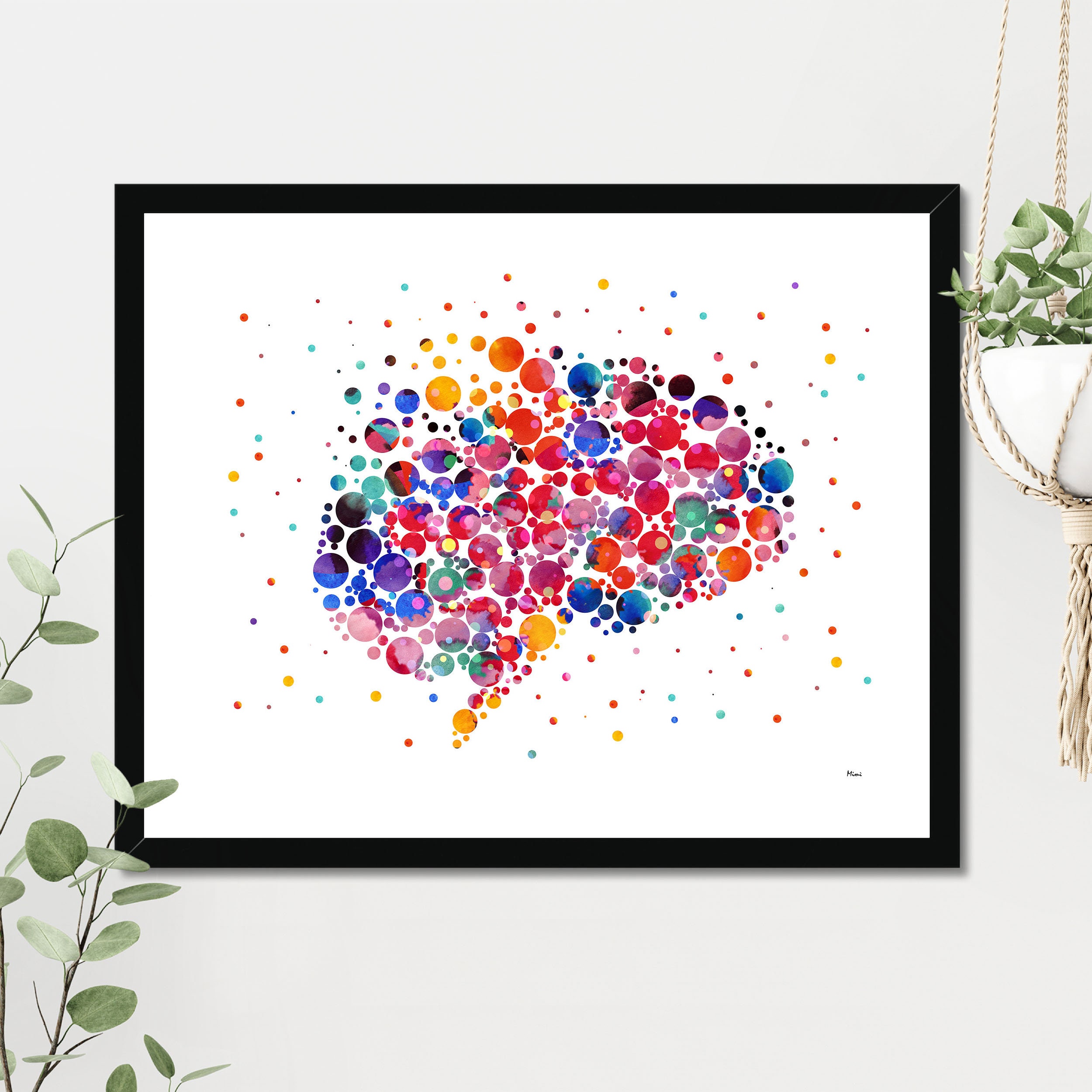 Human Brain Abstract Anatomy Art Print Brain Cells Poster - Etsy UK