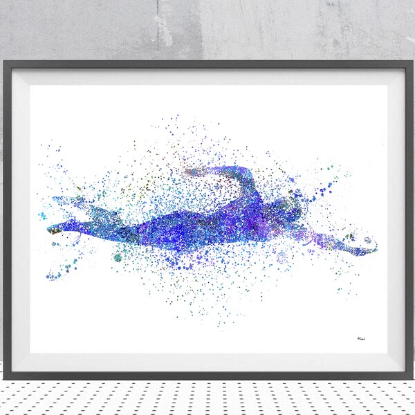 Swimming Poster - Etsy