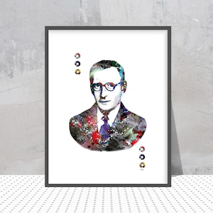 Tommy Flowers Watercolor Print Thomas Harold Fiori Computer Scientist ...