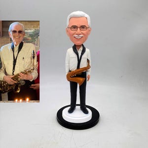 Custom Music Bobblehead Clay Figure Sculpture, Custom 3d Saxophonist ...
