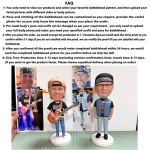 Custom Family Bobbleheads, Custom Five Person Bobblehead as Birthday ...