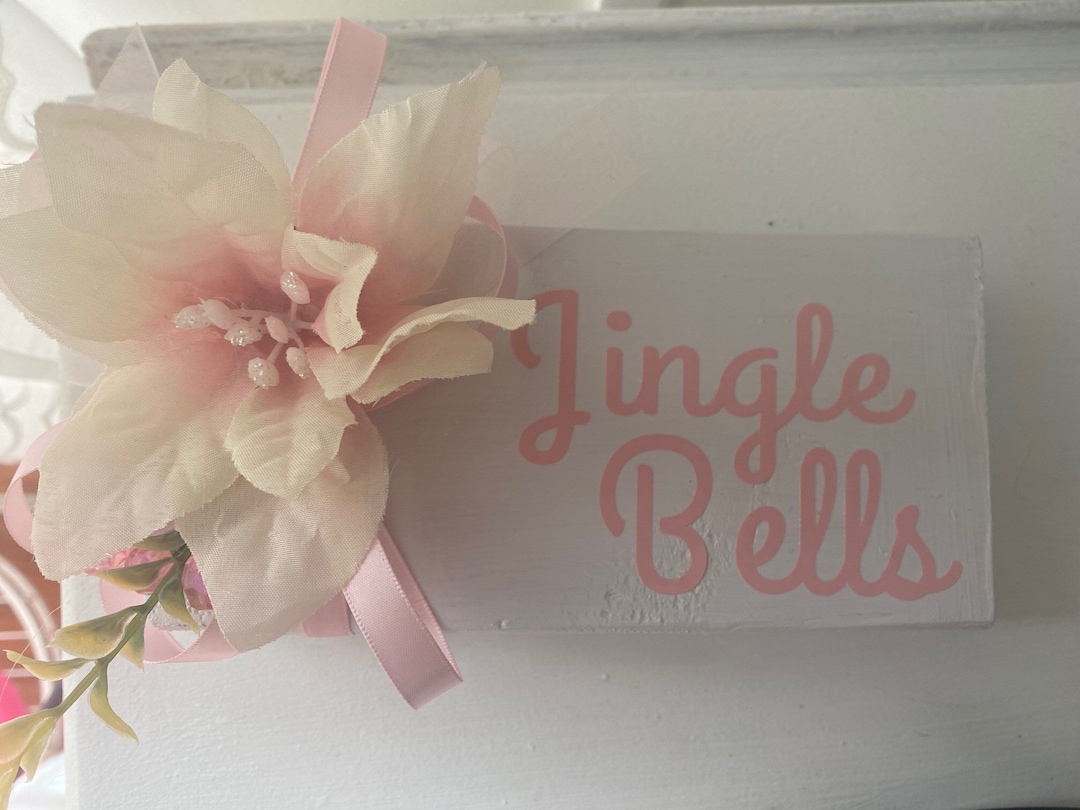 Pink Jingle Bells Wood Christmas Sign - Etsy