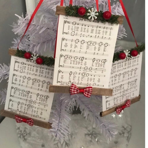 Music Note Ornaments Sheet Music Ornaments Christmas - Etsy