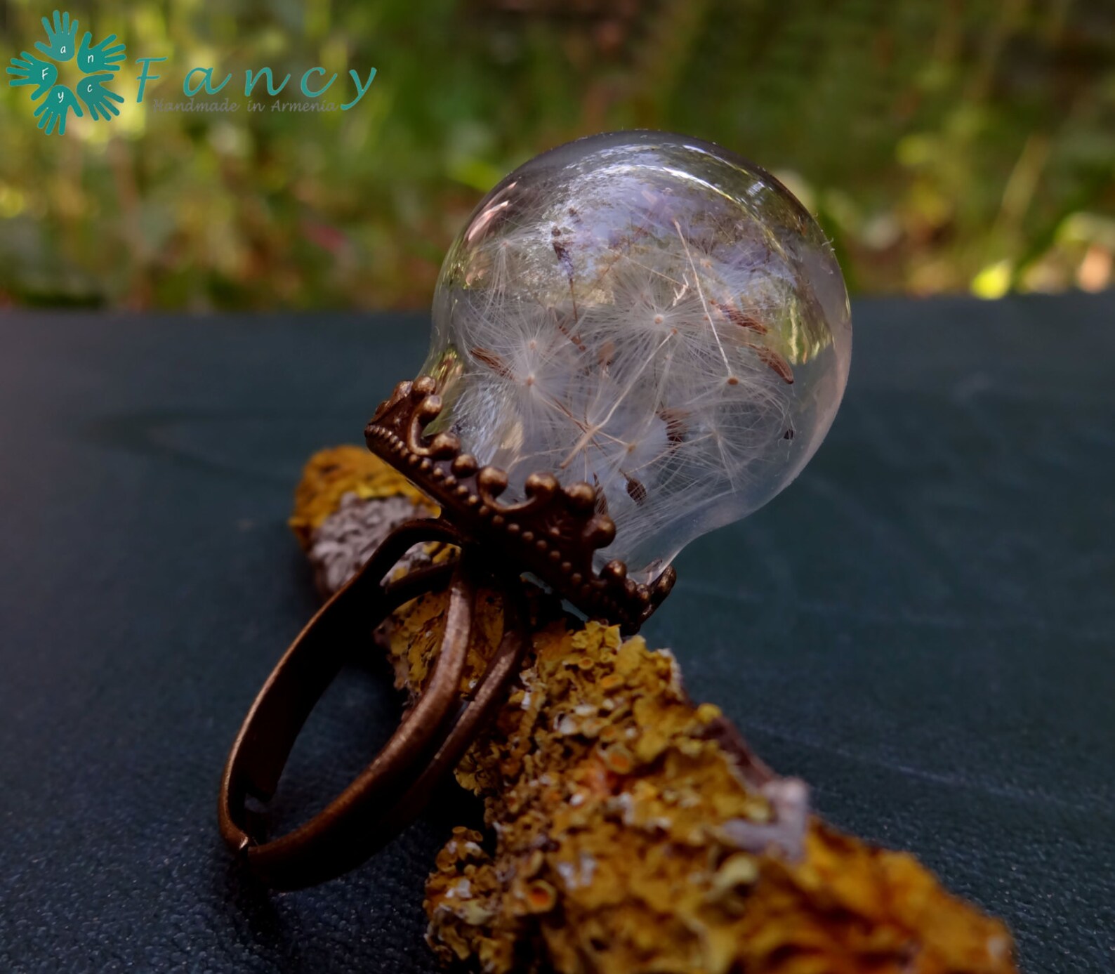 Real Dandelion Ring Dandelion Wish Jewelry Unique Rings - Etsy