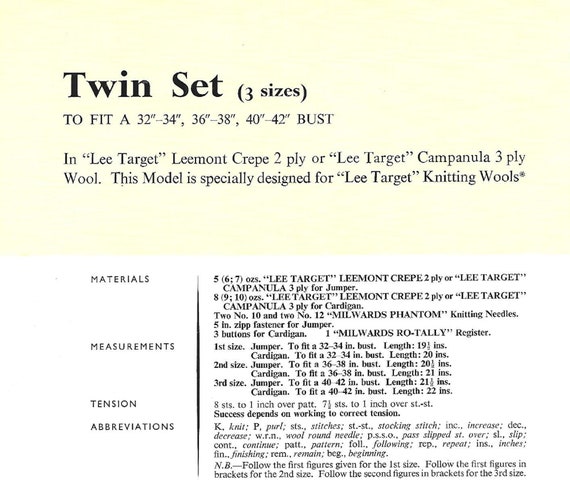 LEE TARGET 1298 Collectable Original Vintage Ladies Knitting Pattern ...