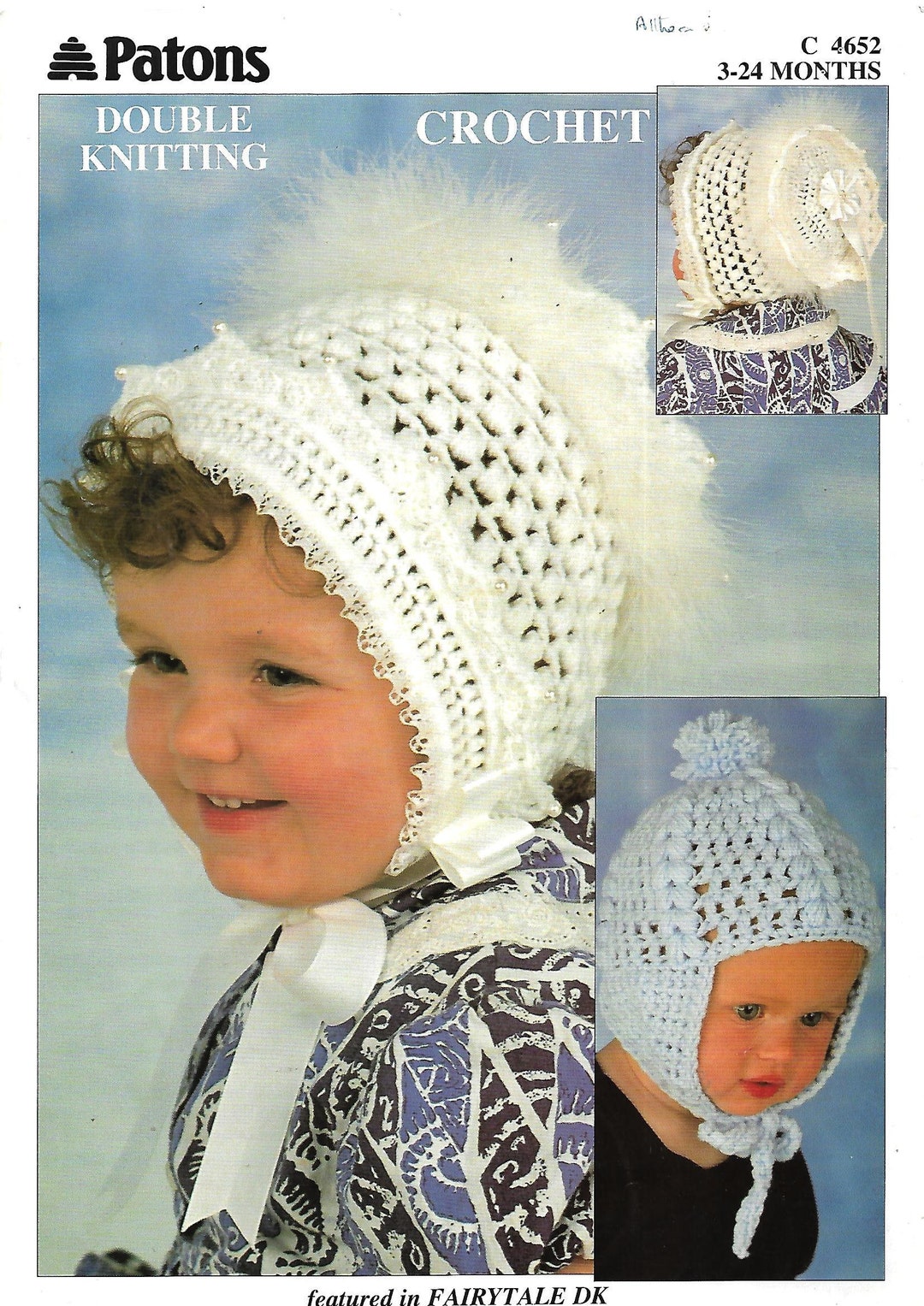 FANCY BONNETS Baby/child's Bonnet & Helmet Original Crochet Pattern PDF ...