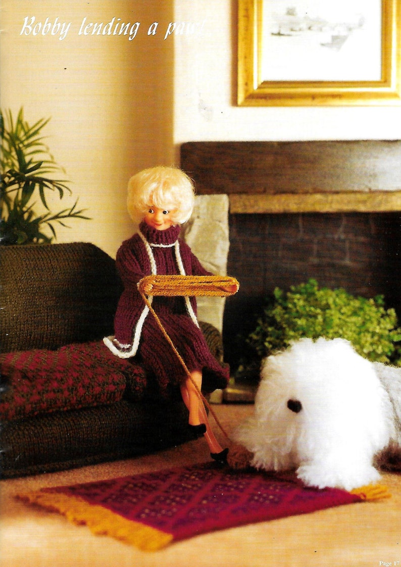 Jacquay Yaxley Knitting Pattern: Rose Cottage Dolls Furniture, Dogs ...