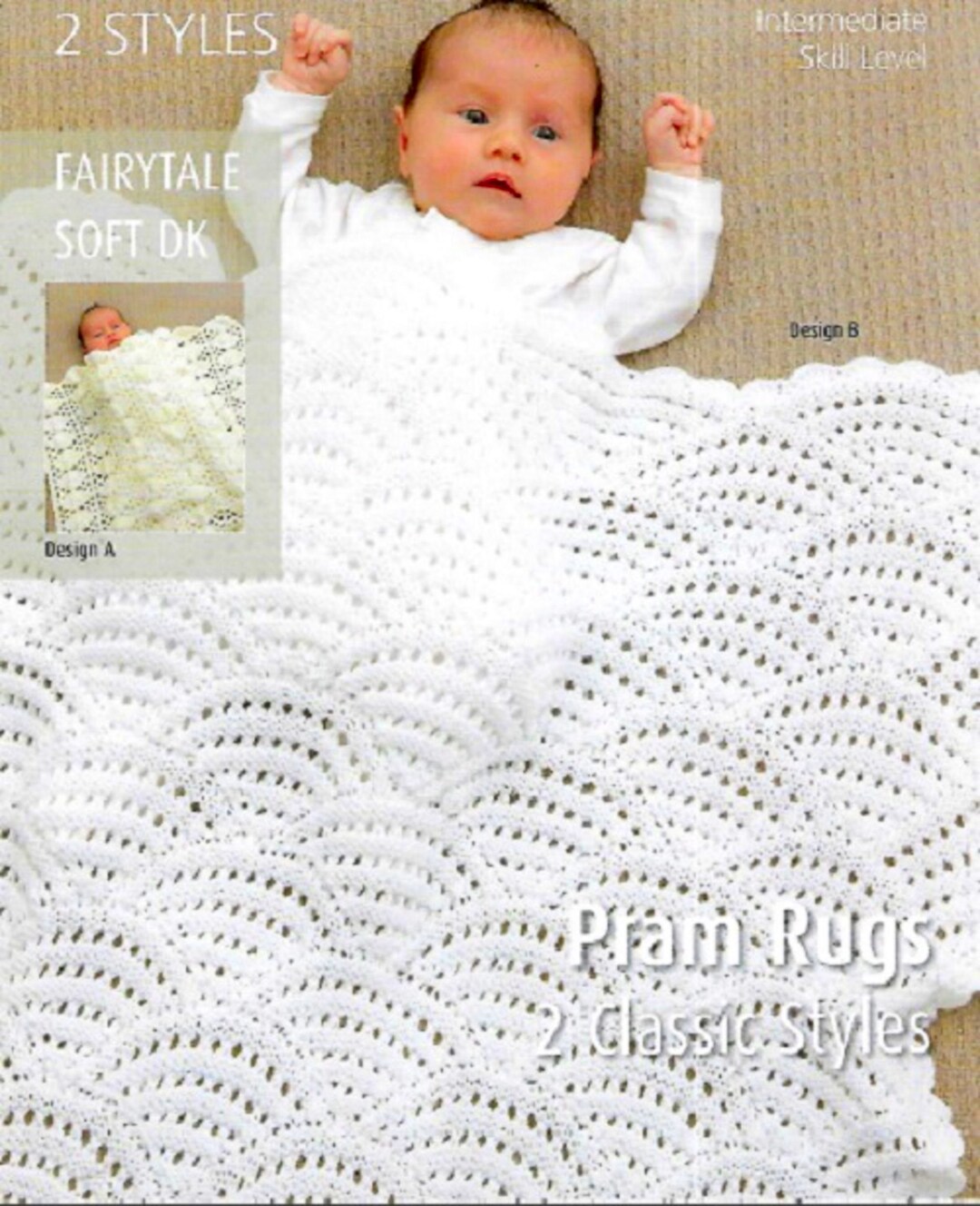 BABY SHAWLS/ Pram Covers/lace Cot Covers Brand New Knitting/crochet ...