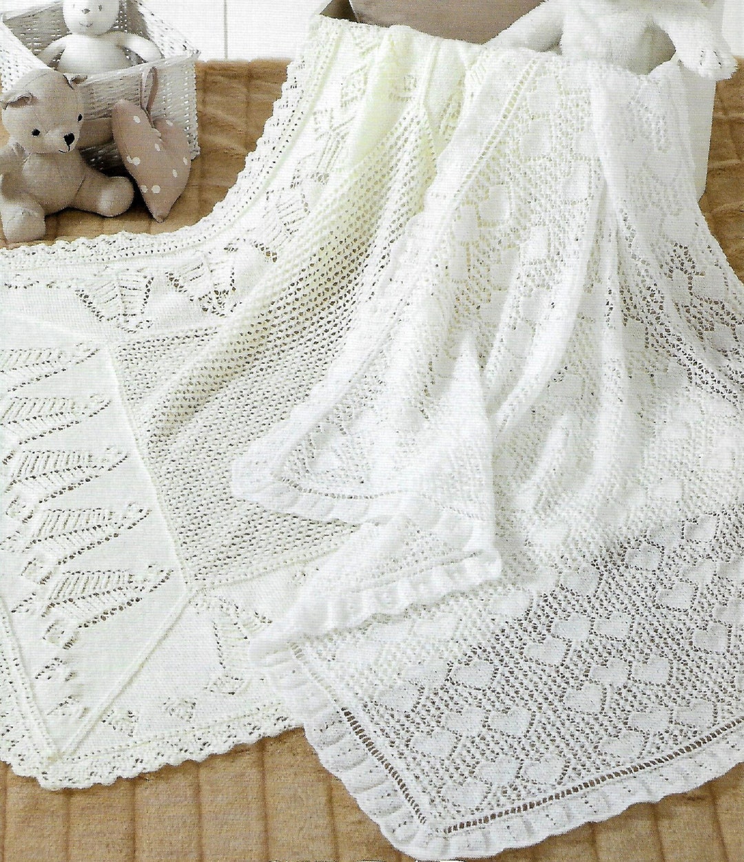 HEIRLOOM BABY Heart & Paisley Lace Shawls/baby Blanket/ Heirloom Shawl ...