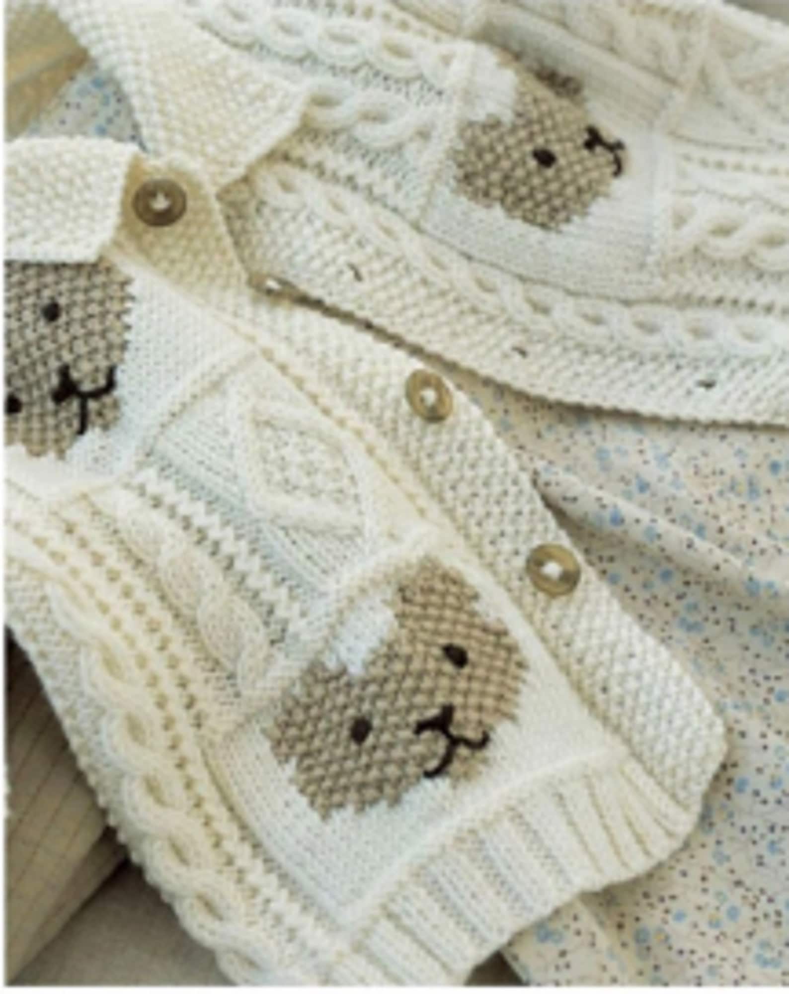 TB1 BABY/TODDLER Cute Teddy Bear Cardigan /motif Jacket Knitting ...