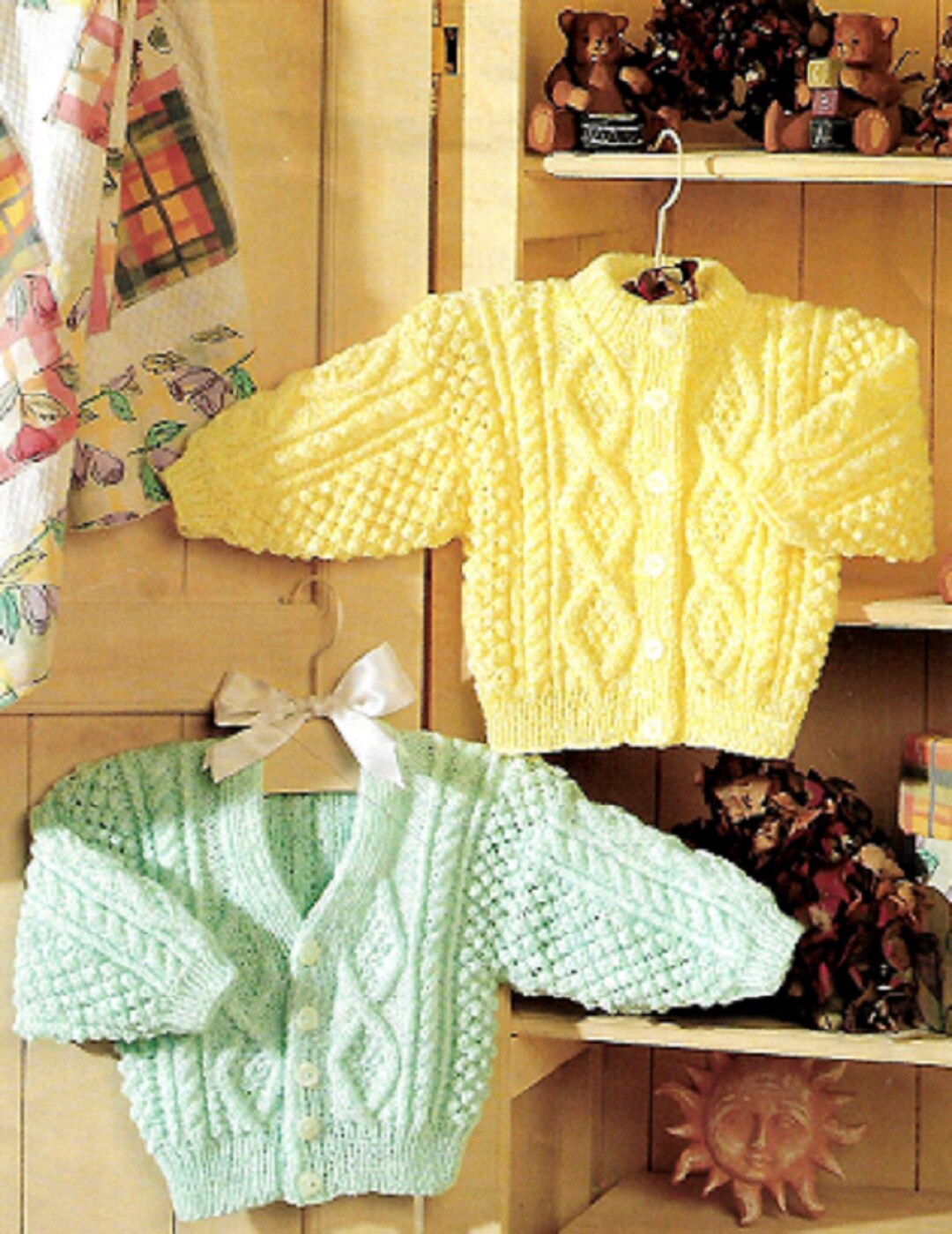 PDF KNIT Baby Cardigans Cable Style/children's Cardigans Knitting ...