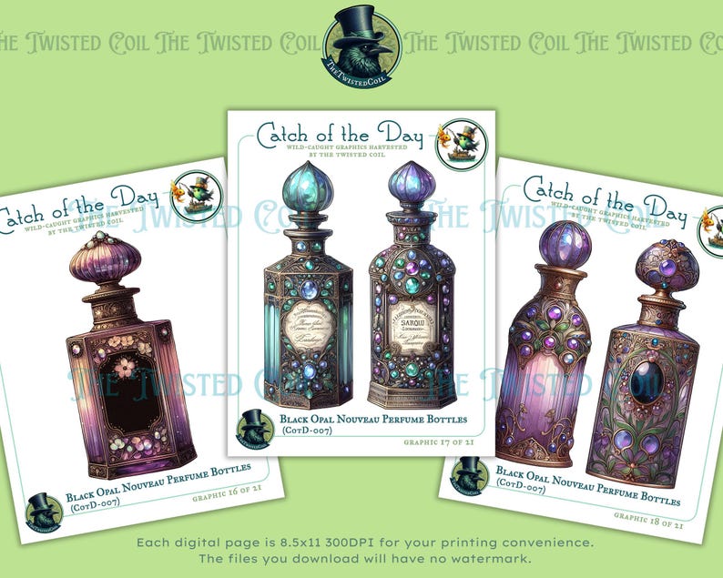 Black Opal Nouveau Perfume Bottles (cotd-007), 21 Instantly ...