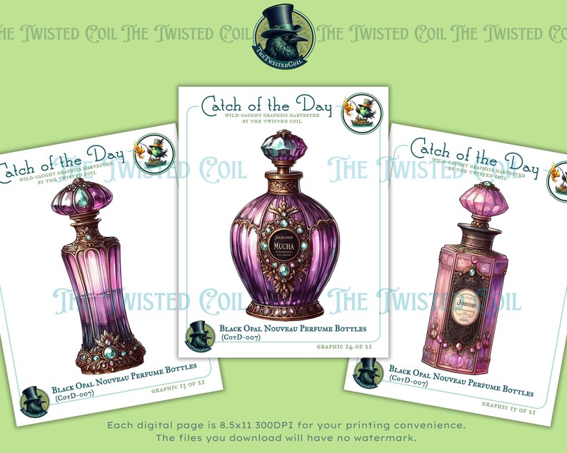 Black Opal Nouveau Perfume Bottles (cotd-007), 21 Instantly ...
