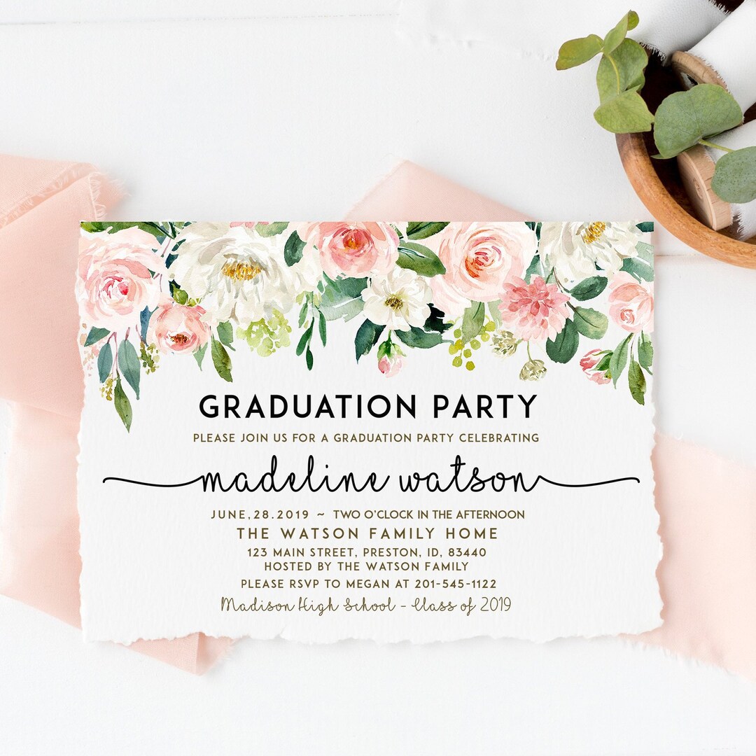Graduation Party Invitation, High School Graduation Invite, Open House ...