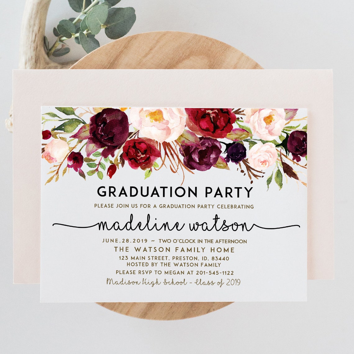 Graduation Party Invitation High School Graduation Invite | Etsy
