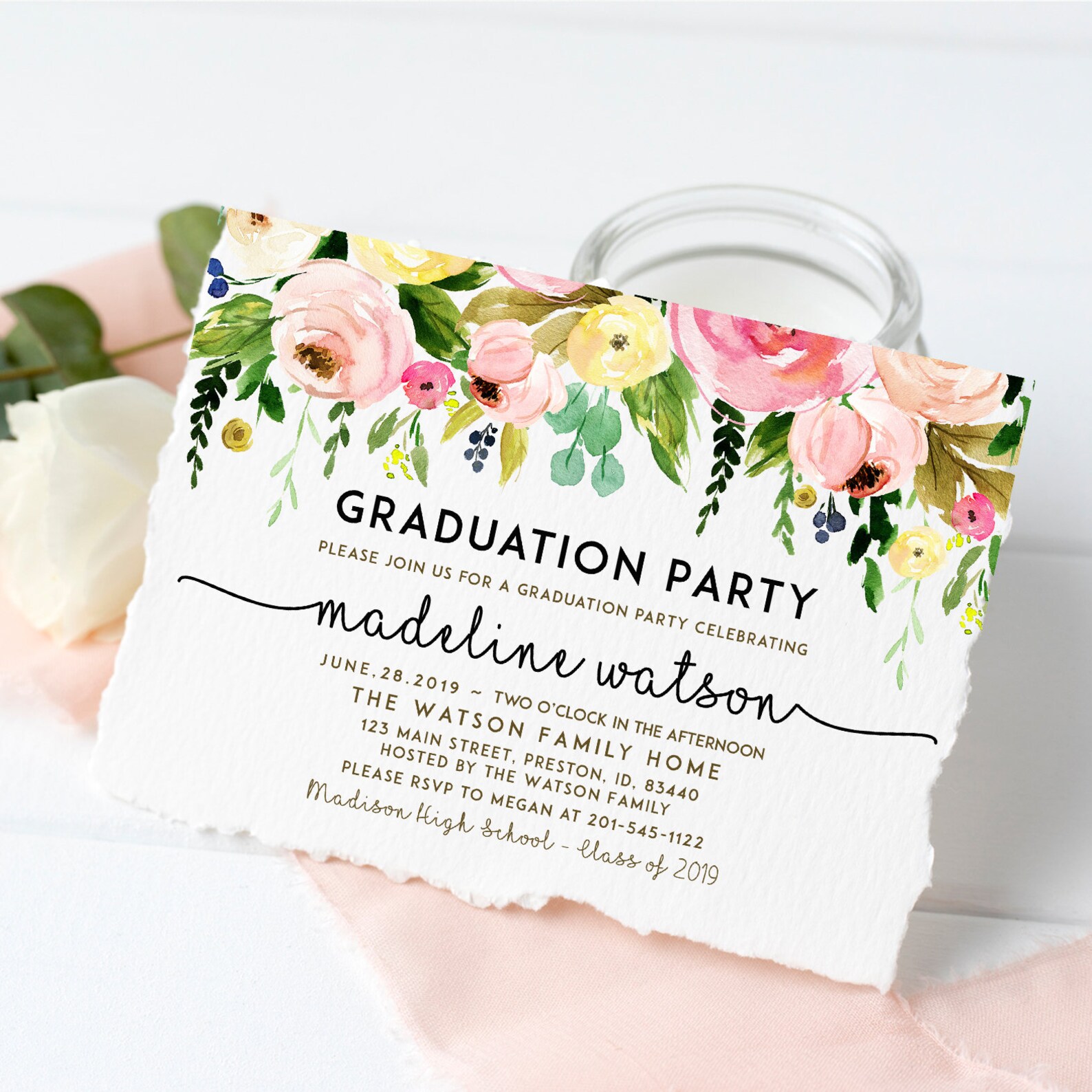Graduation Party Invitation High School Graduation Invite - Etsy