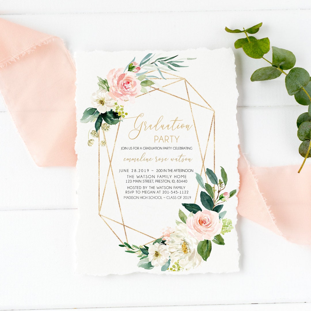 Graduation Party Invitation, High School Graduation Invite, Open House ...