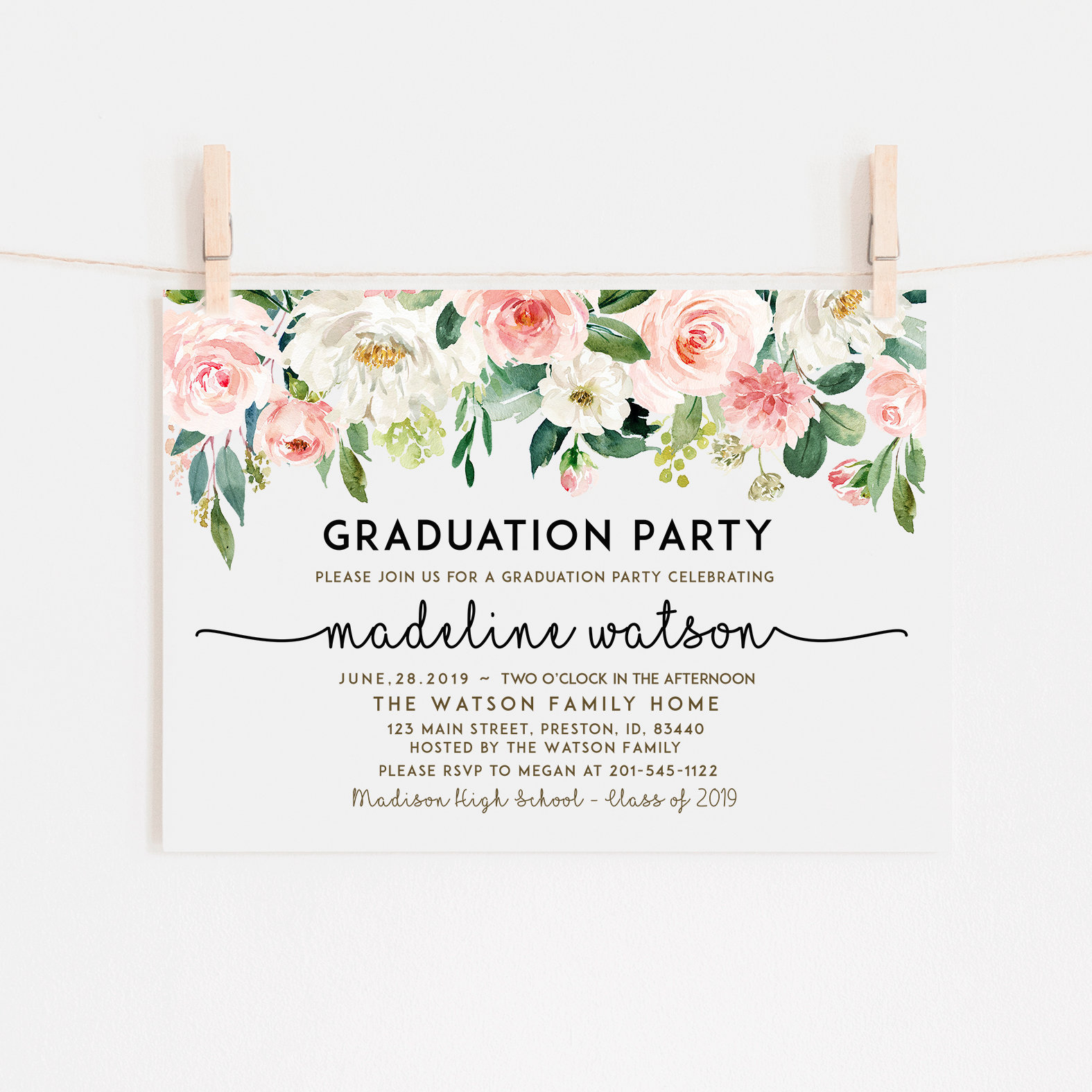 Graduation Party Invitation High School Graduation Invite - Etsy