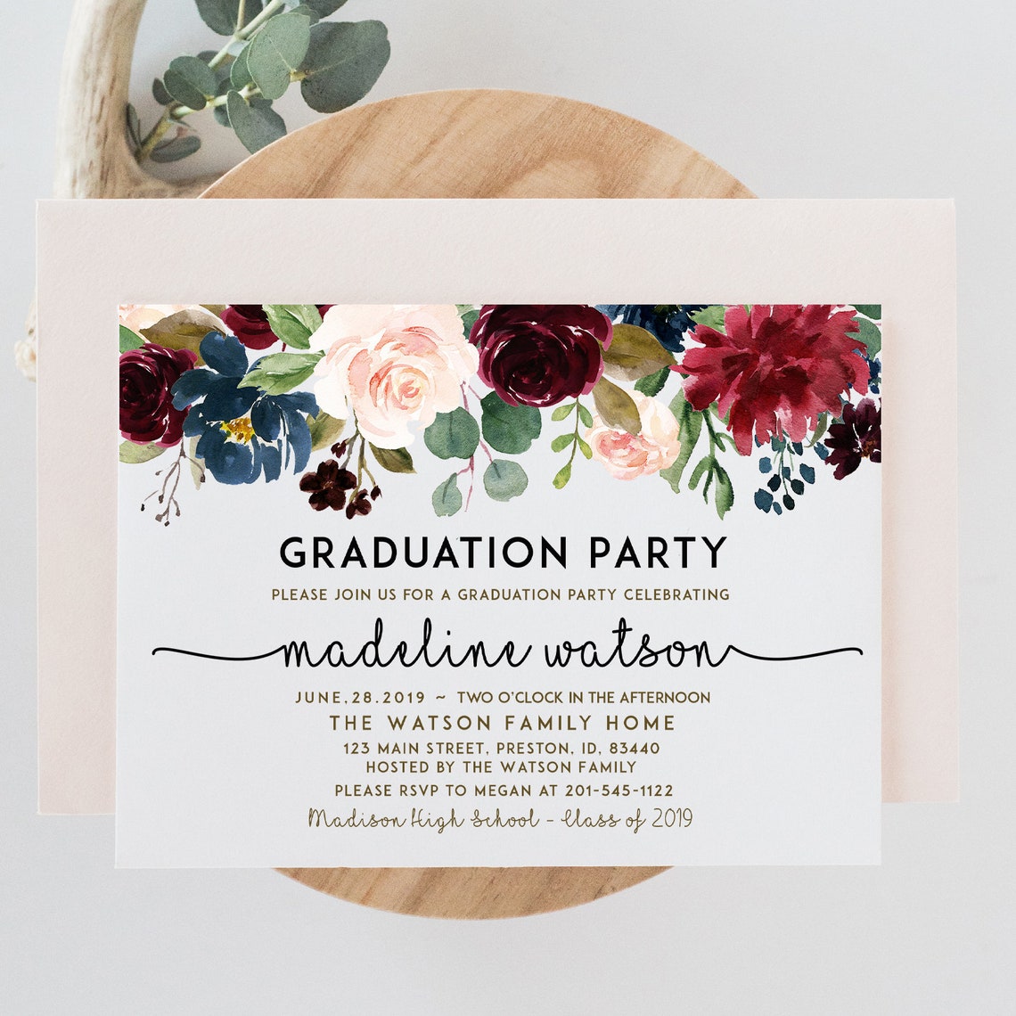 Graduation Party Invitation High School Graduation Invite | Etsy