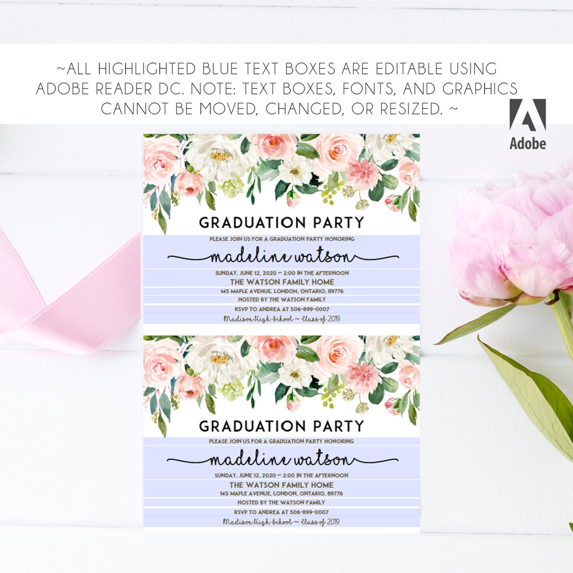 Graduation Party Invitation High School Graduation Invite - Etsy