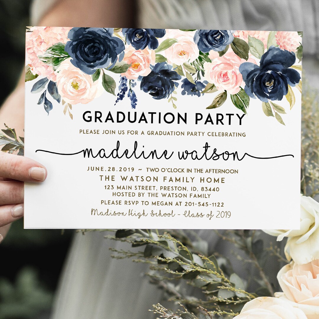 Graduation Party Invitation, High School Graduation Invite, Open House ...