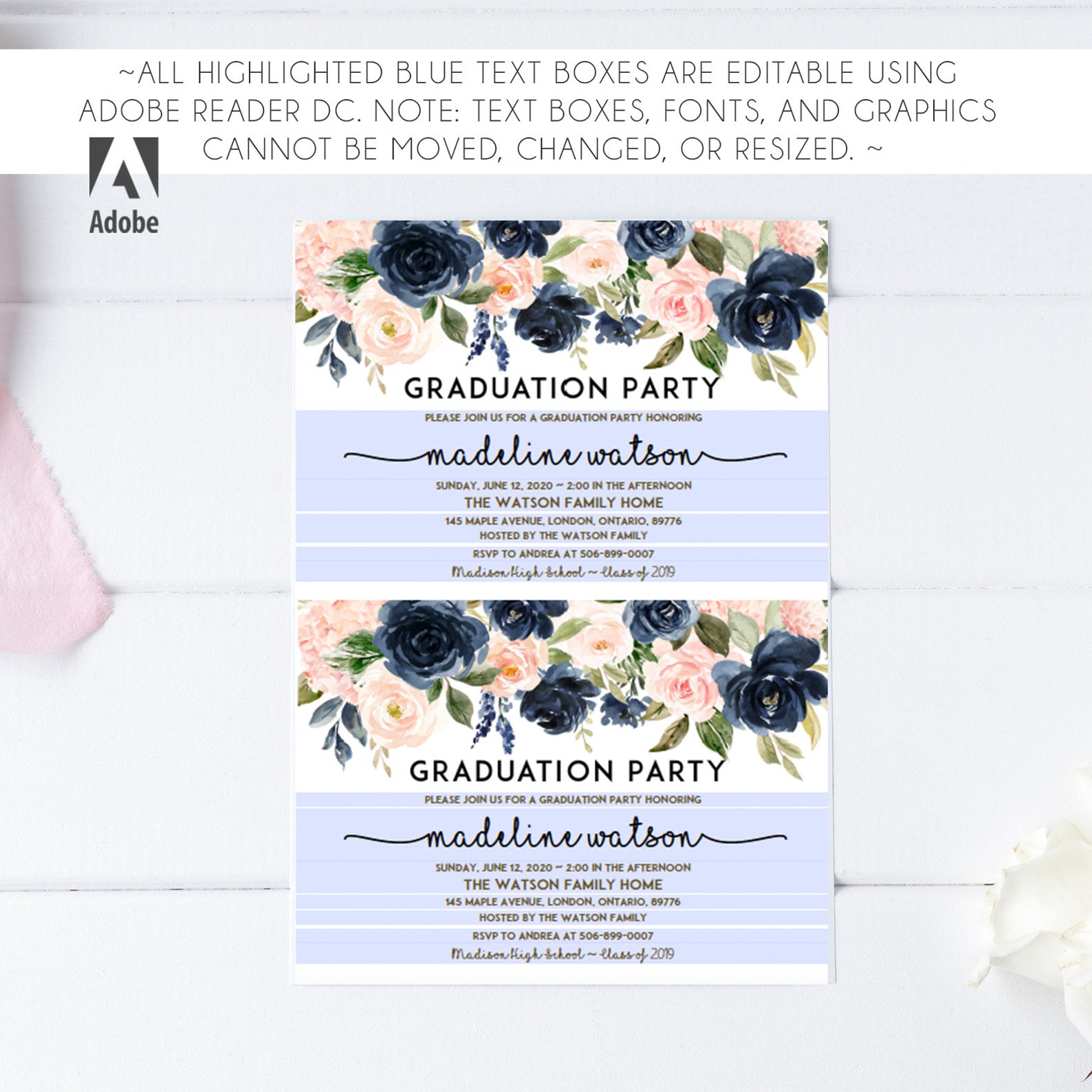 Graduation Party Invitation High School Graduation Invite | Etsy