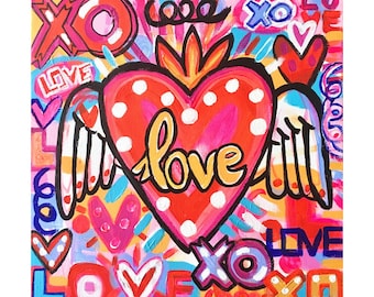 Happy Colorful Art - Etsy