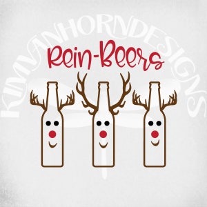 Funny Adult Christmas Svg, Rein Beers Svg, Reindeer Svg, Dxf, Png and ...