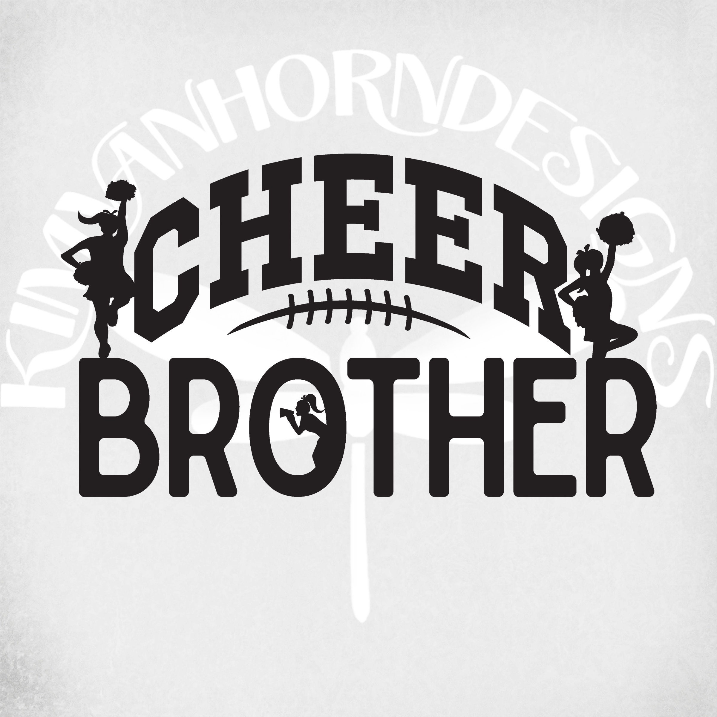 Cheer Brother SVG Cheerleader Silhouette svg dxf png jpeg | Etsy