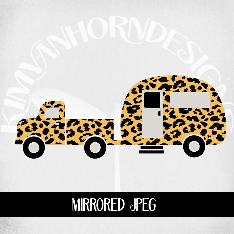 Truck and Camper Svg, Leopard Layer Svg, Dxf, Png & Printable Jpeg for ...